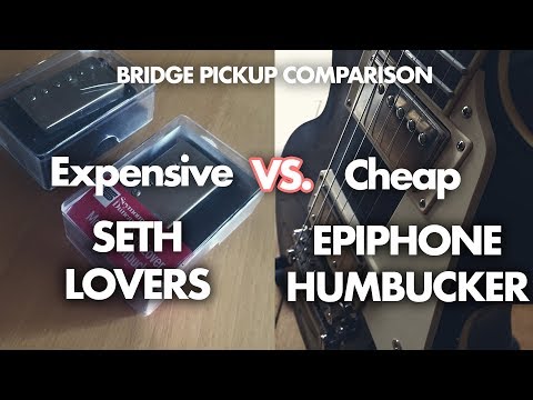 Seymour Duncan SH-55 (Seth Lover) Vs. Epiphone Humbucker - Bridge Pickup Crunch Sound Comparison