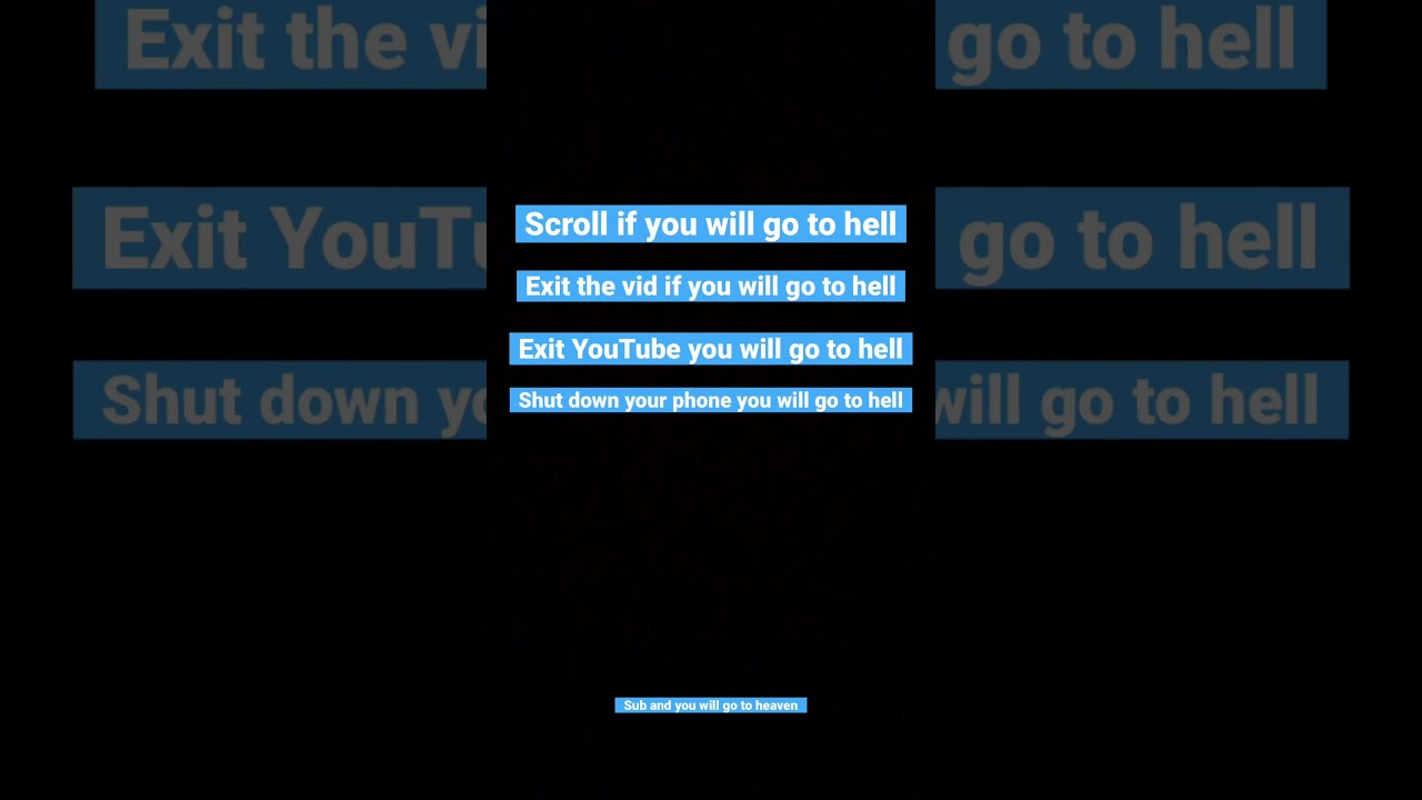 Scroll if you will go to hell meme