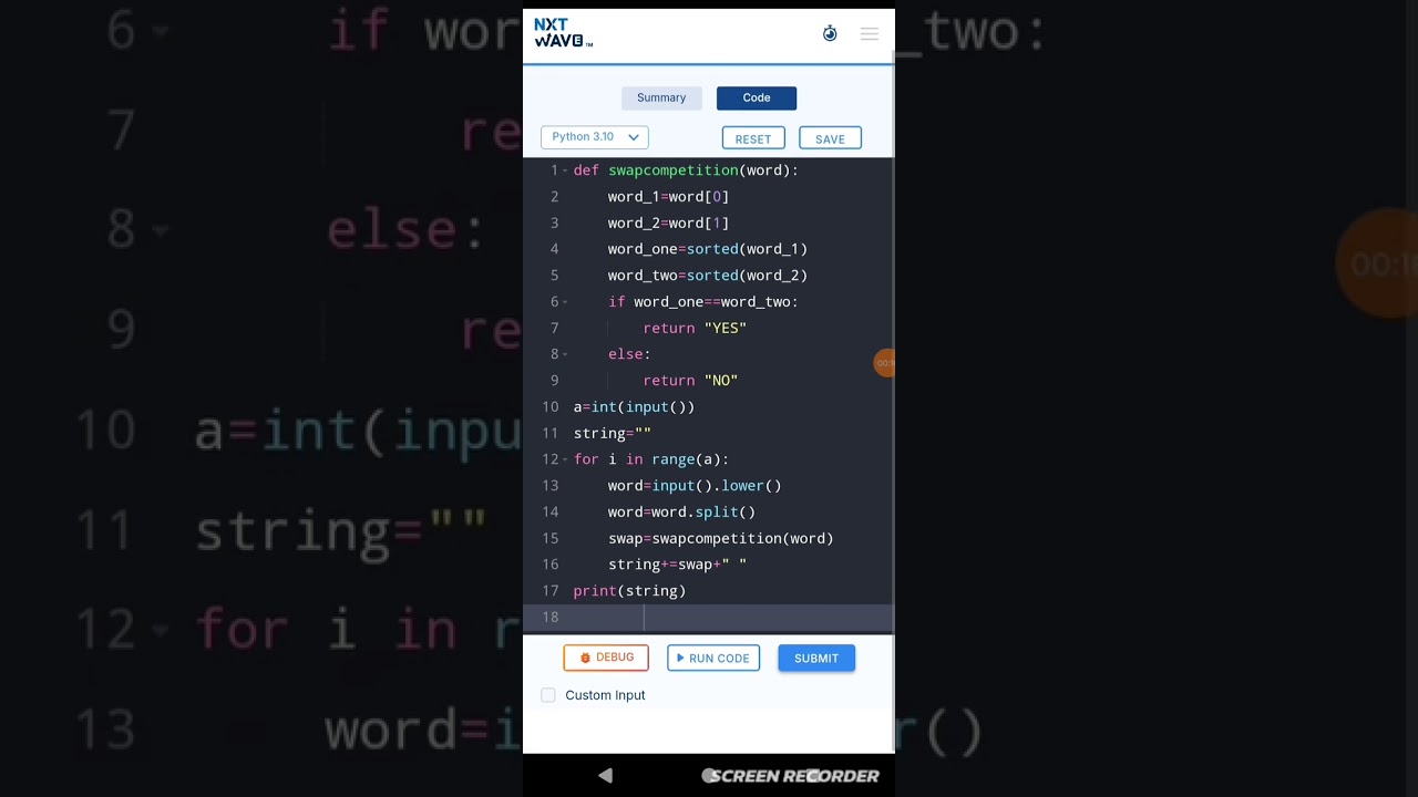 Swap Compitition using python CCBP Nxtwave #coding #nxtwaveccbp4 #python #programming #pythoncoding