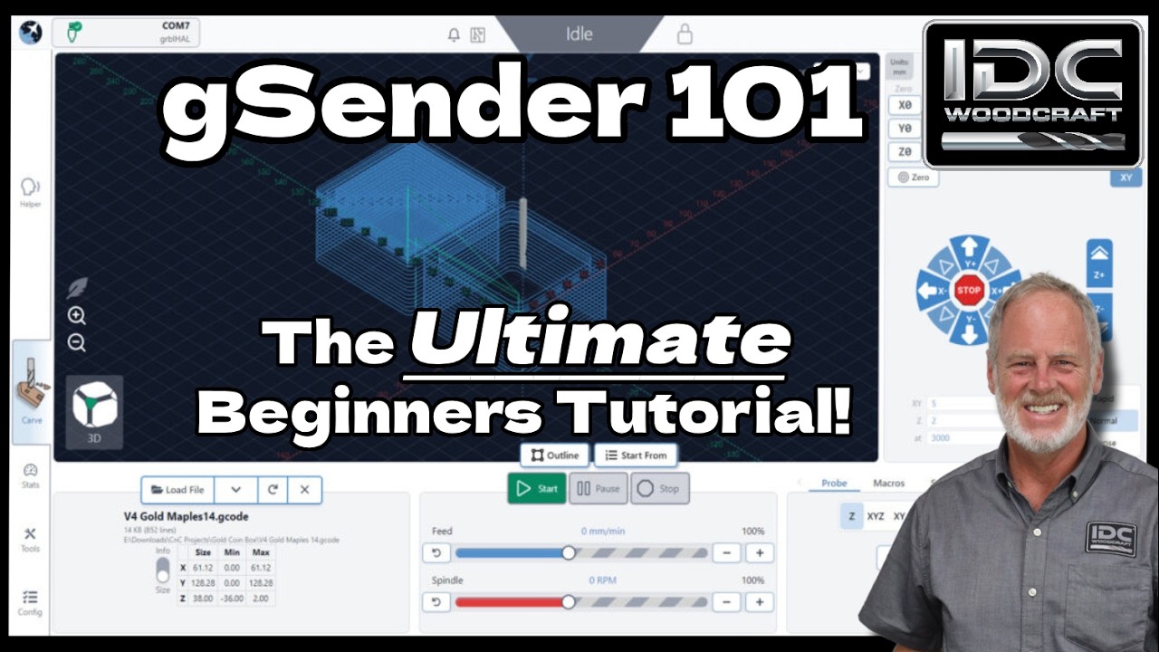 How to Use gSender for CNC | Full Beginner Setup & Control Tutorial [latest version]