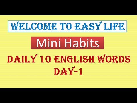 Mini Habits | Daily 10 English words with Tamil meaning