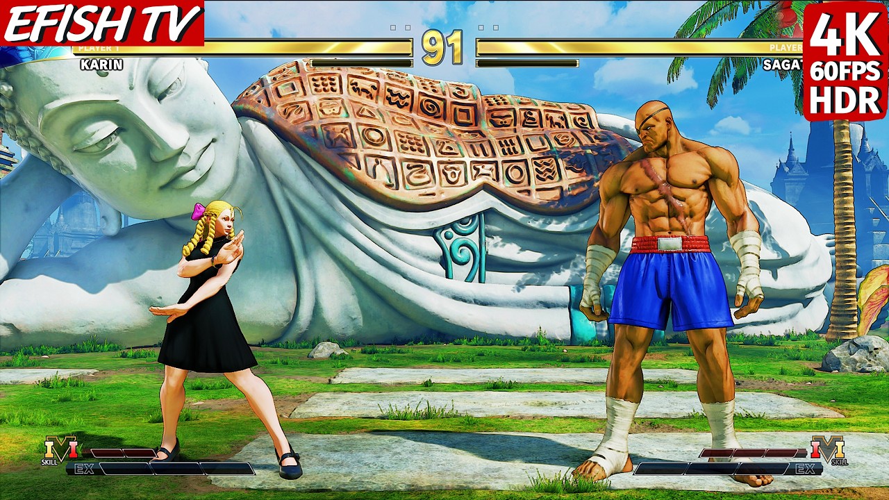 Karin vs Sagat (Hardest AI) - Street Fighter V