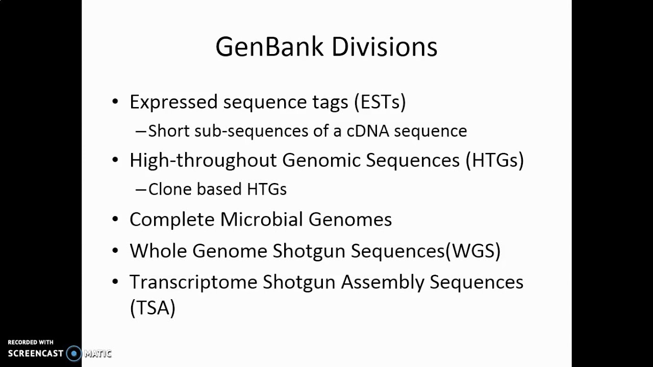Biological Databases and Resources NCBI
