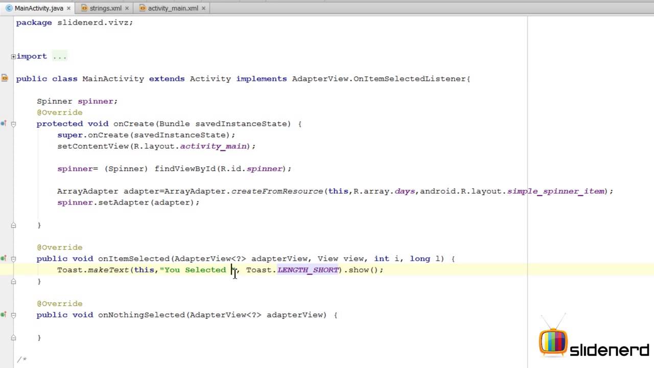 105 Android Spinner Example  Android Tutorial For Beginners HD