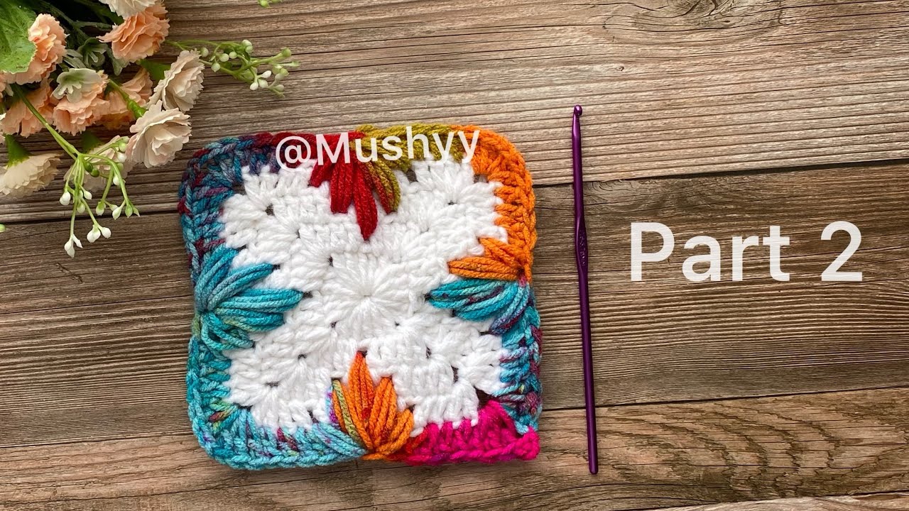 Crochet Maple Leaf Granny Square Part-2 EASY Tutorial #crocheting #crochettutorial #howtocrochet