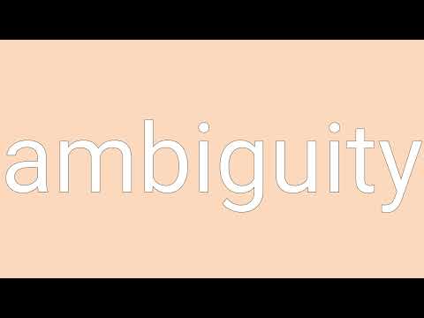 Ambiguity Definition & Meaning
