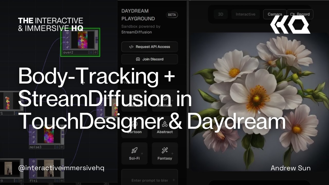 Body-Tracking + StreamDiffusion in TouchDesigner & Daydream