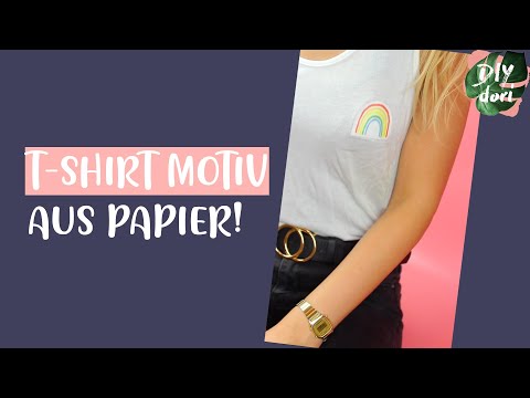 DIY- Shirt selbst bedrucken - Bügel-Motiv aus Papier! #shorts