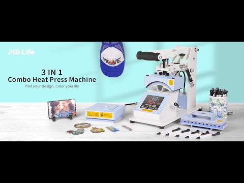 PYD Life 3 in 1 Mini Combo Heat Press Machine