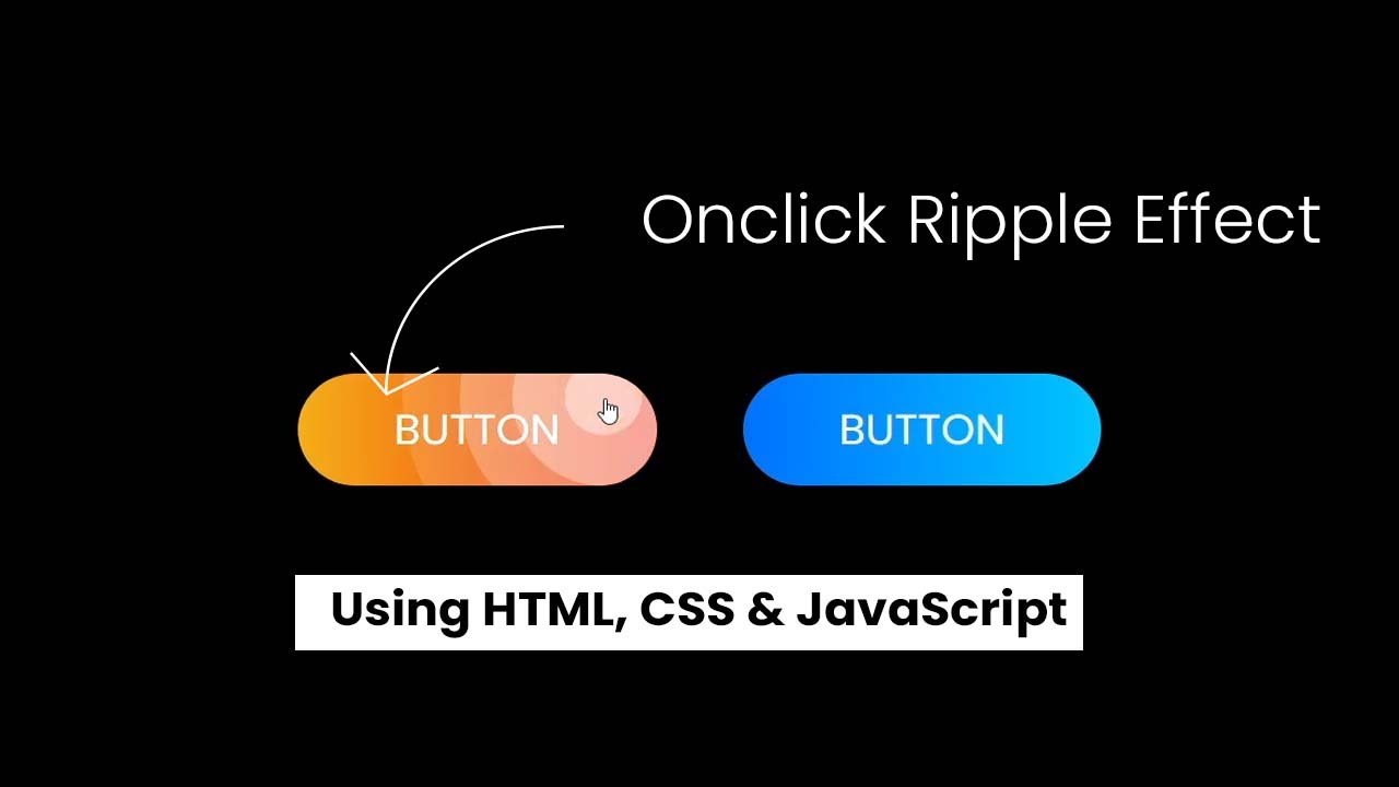 Button Ripple Effect using HTML | CSS | JavaScript