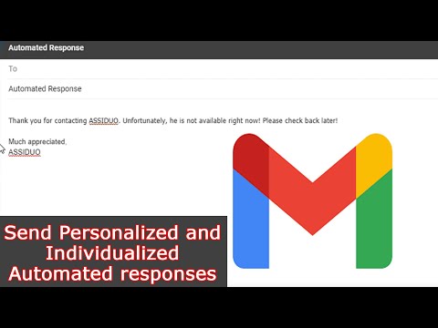Create Individual Automated Responses on GMail | Filters
