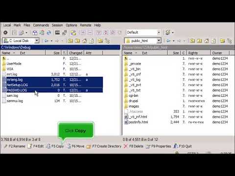 FTP - WinSCP - Uploading Files