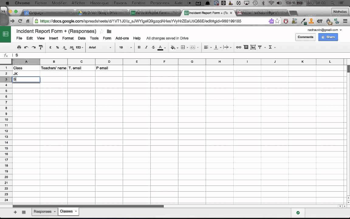 Incident Report Forms :  Part 1 (autopopulate answers)