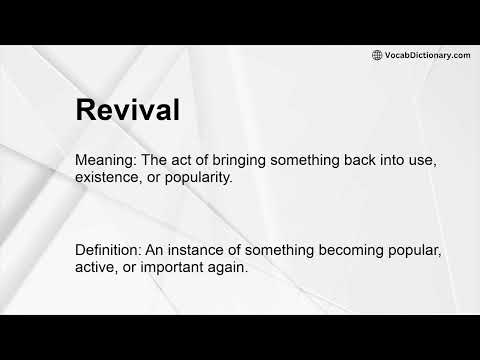 Revival Meaning