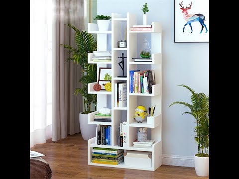 How to Assembly Floor Standing Book Shelf Home Decor Display Storage Organiser Rack DIY Home Decor