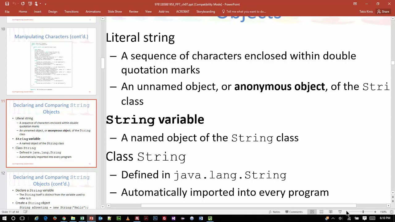 Java Programming 1 - Chapter 7 Lecture - Spring 2021