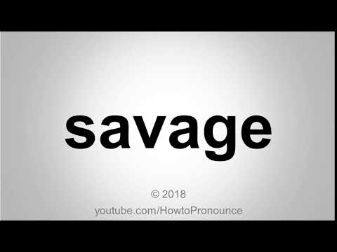 How to Pronounce savage