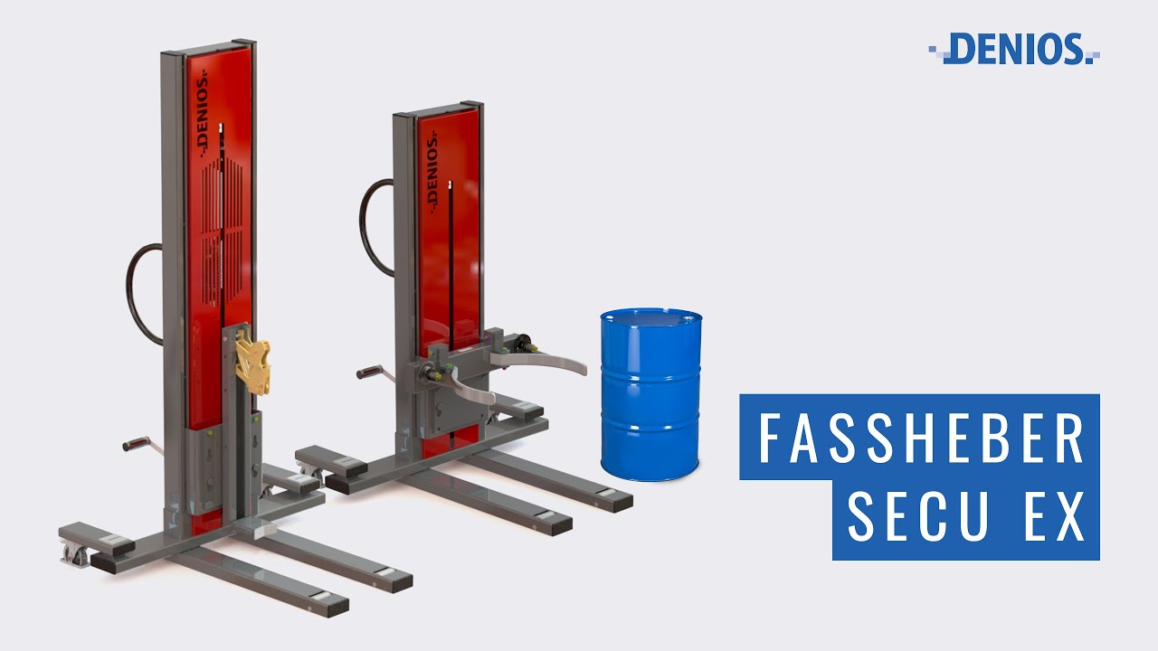 Fassheber Secu Ex, Fassklammer, 200- bis 220-l-Fässer, Fahrwerk breit ...