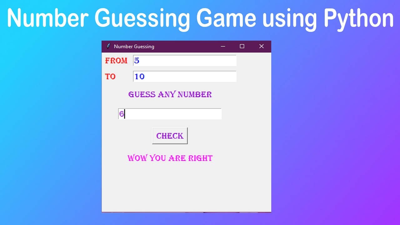 Create a Number Guessing GUI Game in Python using Tkinter || Intellectual Creatures ||