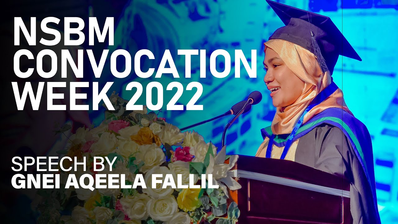 Valedictory speech by Gnei Aqeela Fallil
