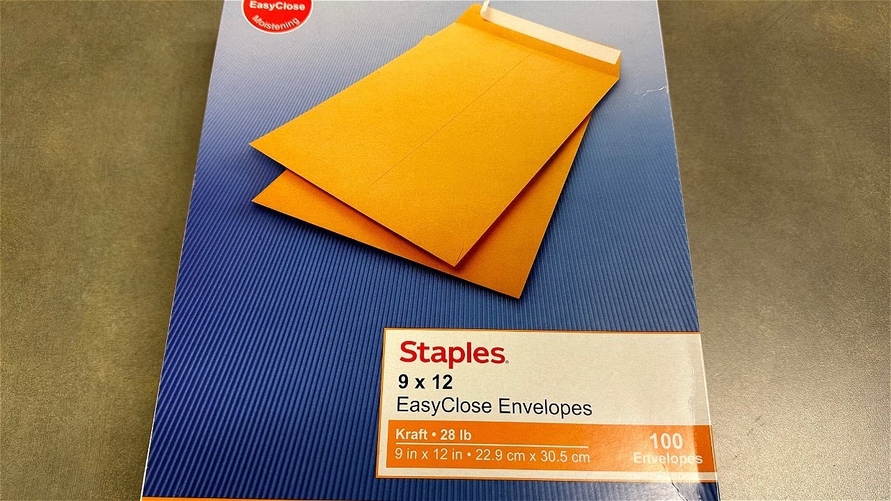 Staples 9x12 EasyClose Manilla Envelopes