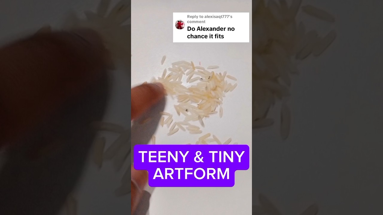 Teeny Tiny Art Form.#RiceGrainArt#NameOnRice#TinyArt#MicroArt#microart #SmallestArt#MiniatureArt