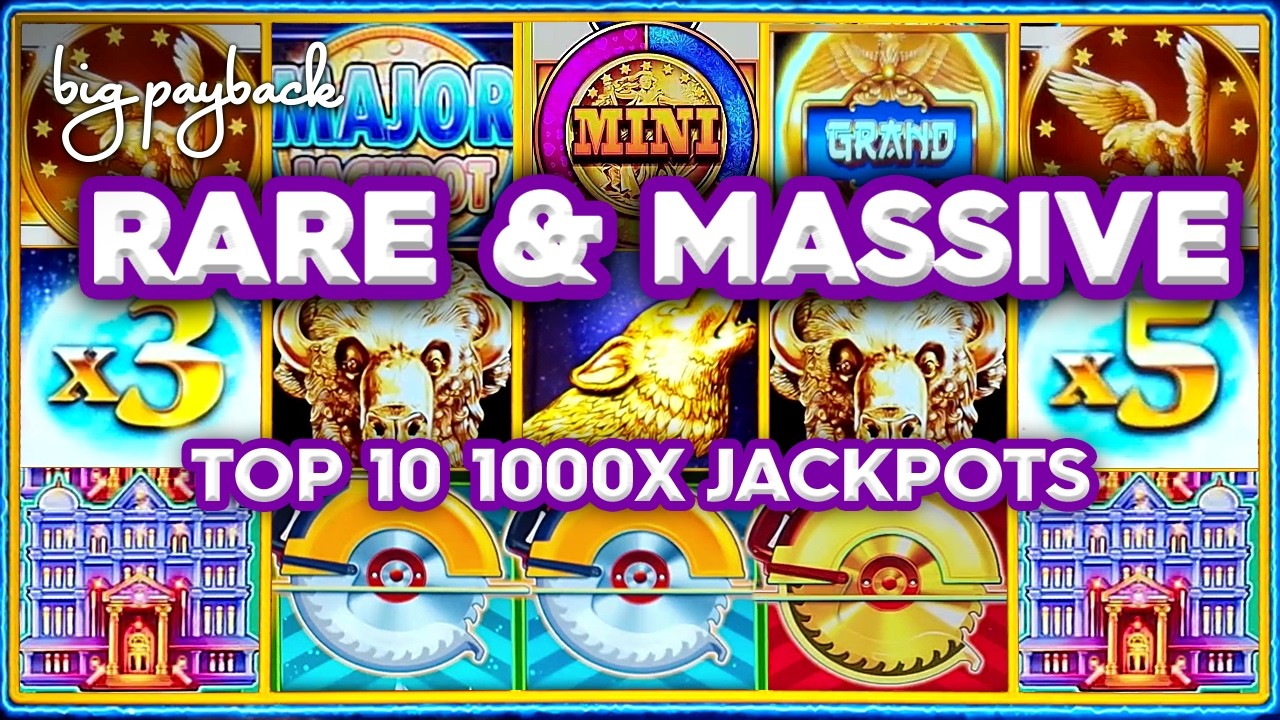 ONLY 1000X JACKPOTS! Top 10 - RARE & MASSIVE!