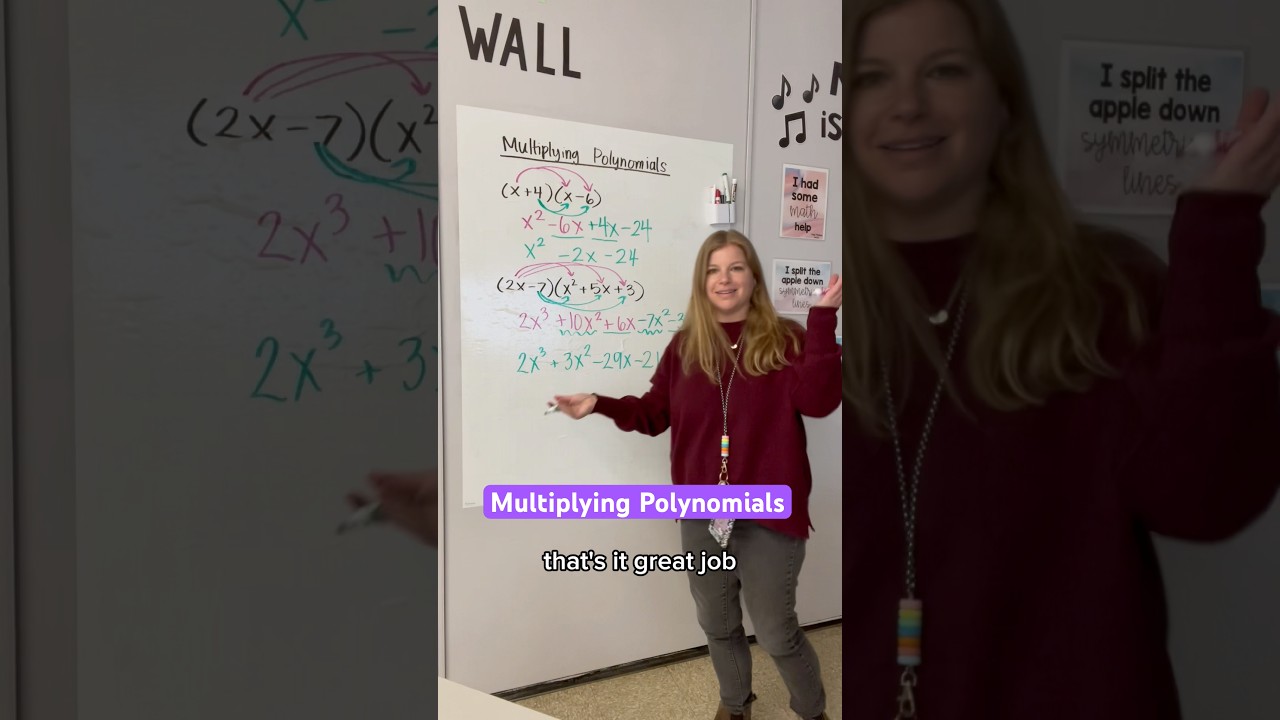 Multiplying Polynomials #iteachalgebra #math #algebra #mathematics #iteachmath #teacher #mathteacher