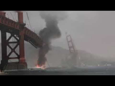 in various movies and images or other possibilities about the destruction of the golden gate bridge