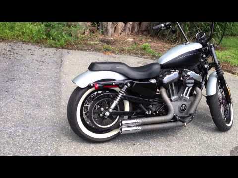 Python Throwback pipes on a Harley Nightster