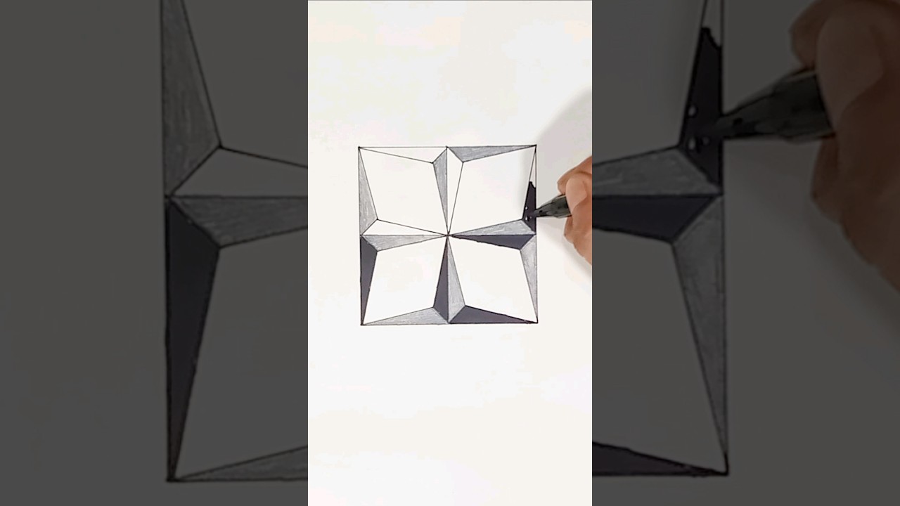 how to draw Geometric Pattern With pencil #drawing #art #geometric