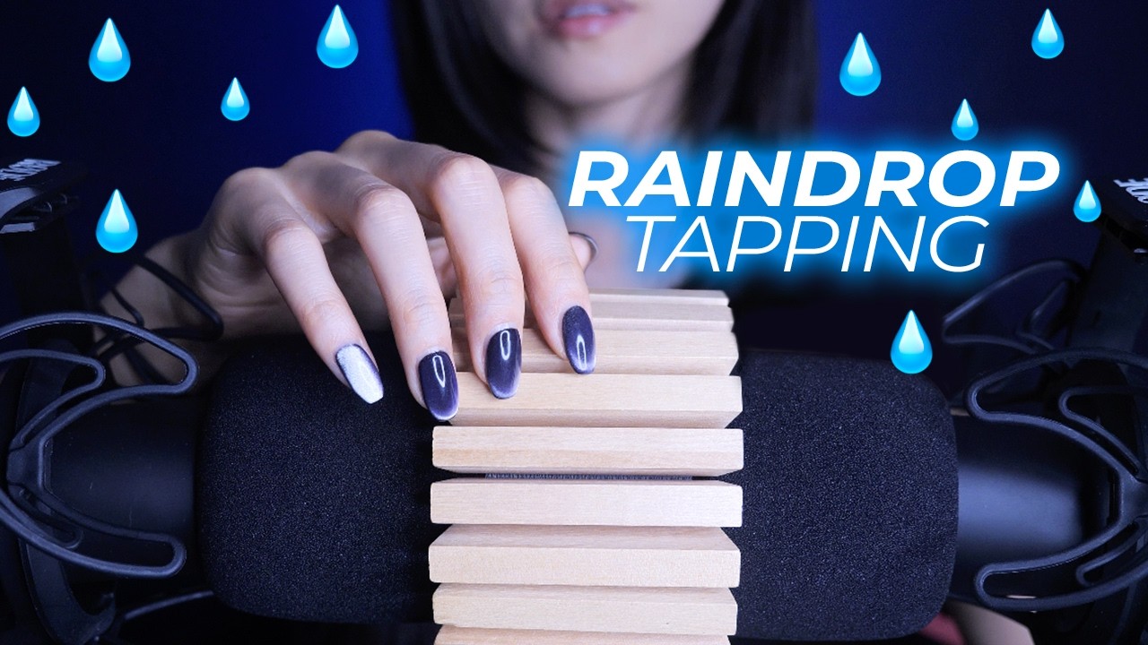 ASMR Soothing Raindrop Taps Over Your Head (No Talking)