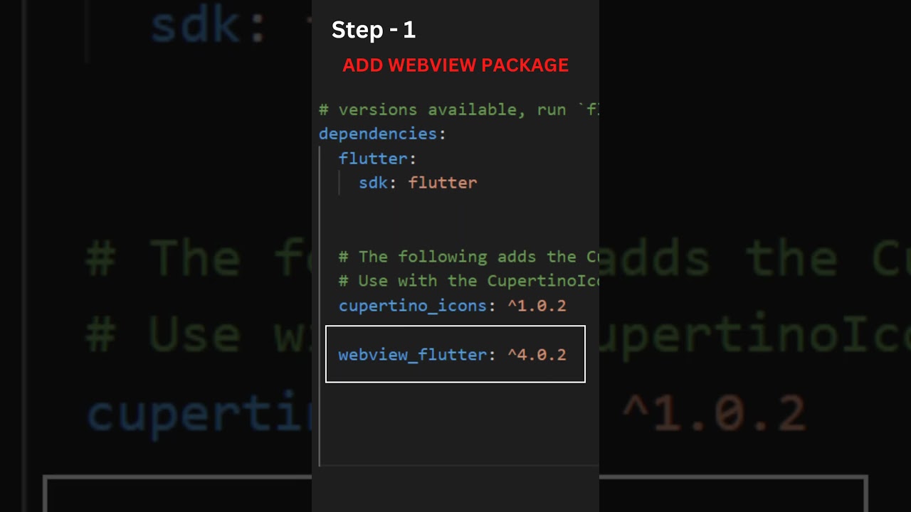 WebView in Flutter #webview #flutterweb #shorts #getx #education #developer