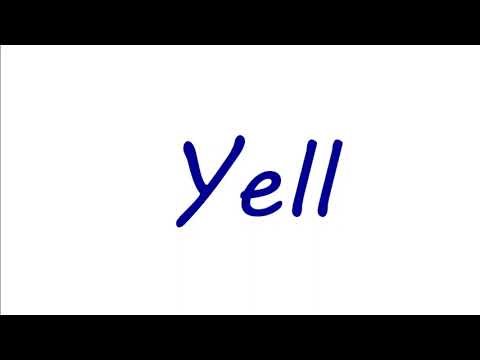 2 meaning of yell as a verb and noun with example sentences and translation in Hindi Urdu