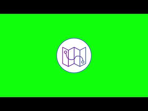 Animated Map Icon on Green Screen | Green Screen Map Icon