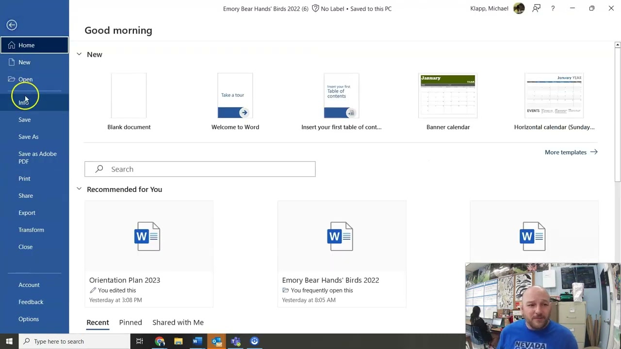 Uploading a Word Doc to Canvas