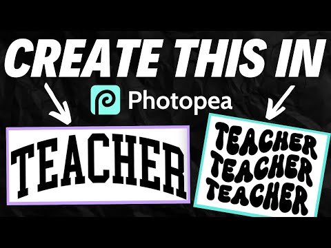 How to make Arched Text and Retro Wavy Fonts in Photopea!