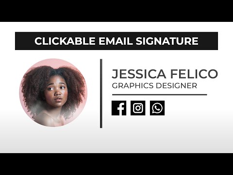 Clickable Email Signature Design in Adobe Photoshop | PSD Template