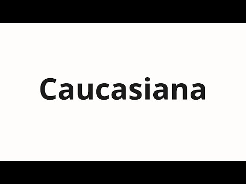 How to pronounce Caucasiana