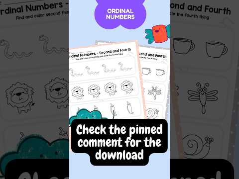 Kindergarten ordinal numbers – Second and Fourth #shorts