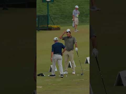 Scottie Scheffler visibly frustrated on range after his round