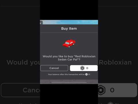 Sniping Red Robloxian Sedan Car Pal (Roblox Free Ugc Limited) #362 #robloxugc #freeugclimited