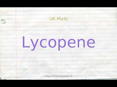 How to pronounce lycopene