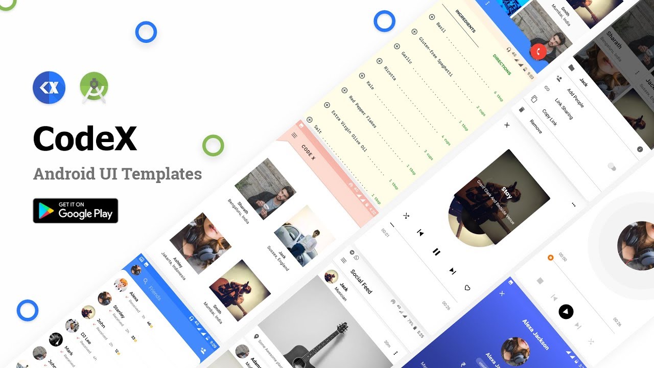 CodeX - Android Material UI Templates