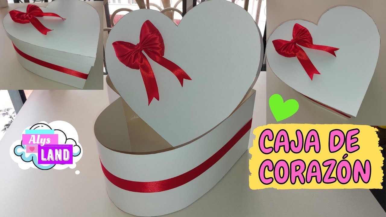 COMO HACER UNA CAJA EN FORMA DE CORAZÓN, CAJA DE REGALO | AlysLand