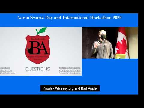 Noah from Priveasy and Bad Apple - Aaron Swartz Day 2022