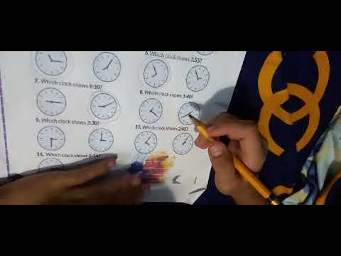 TELLING TIME ANSWERED WORKSHEET