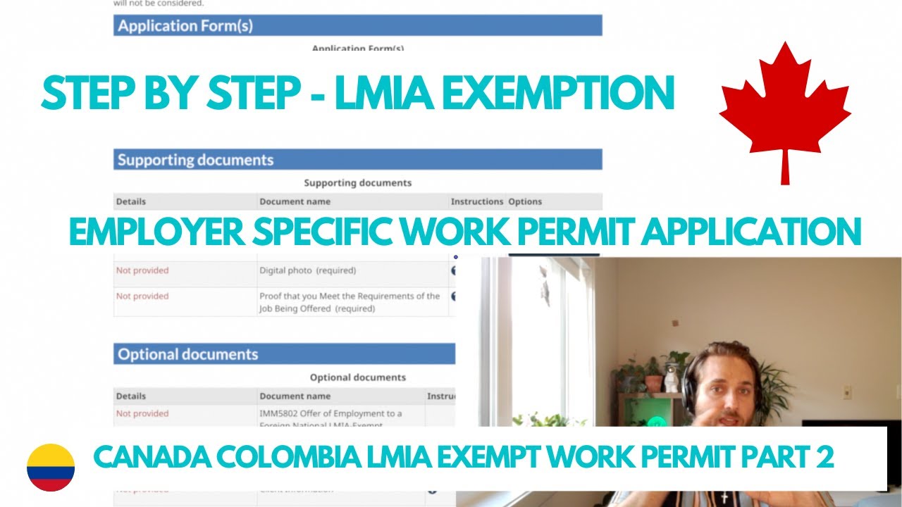 Canadian Work Permit Application - LMIA Exempt - Part 2