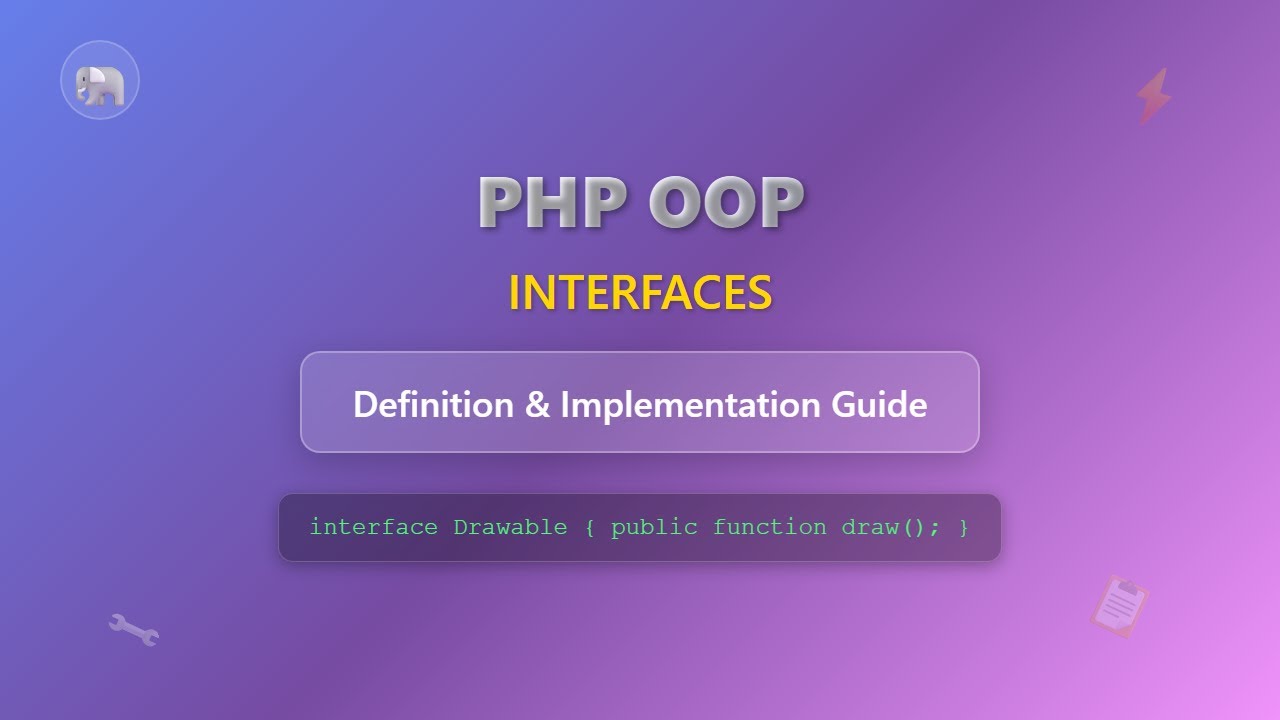 PHP OOP: Mastering Interfaces - Definition & Implementation