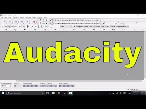 Audacity Tutorial-How To Import An Audio File